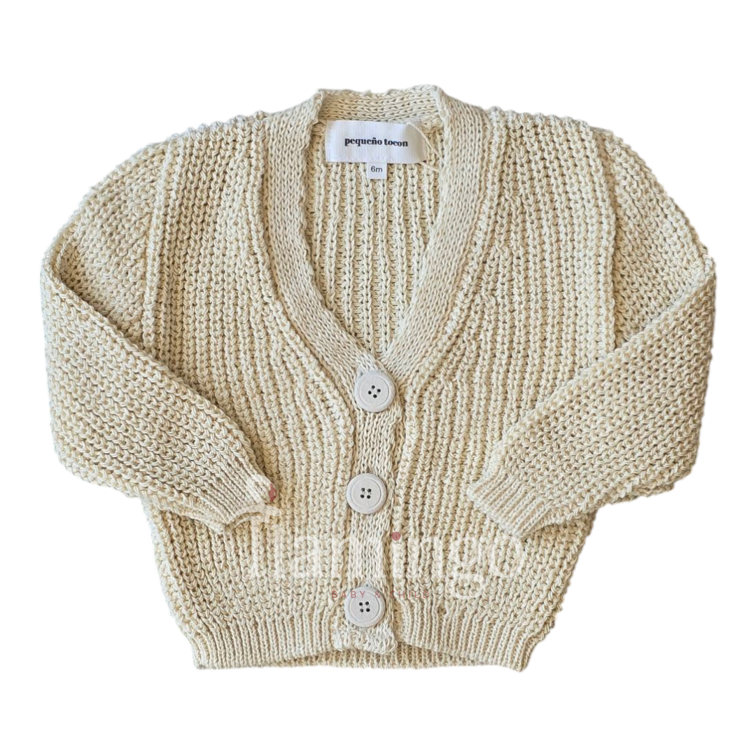 Pequeno Tocon Natural Cardigan – flamingobabychild