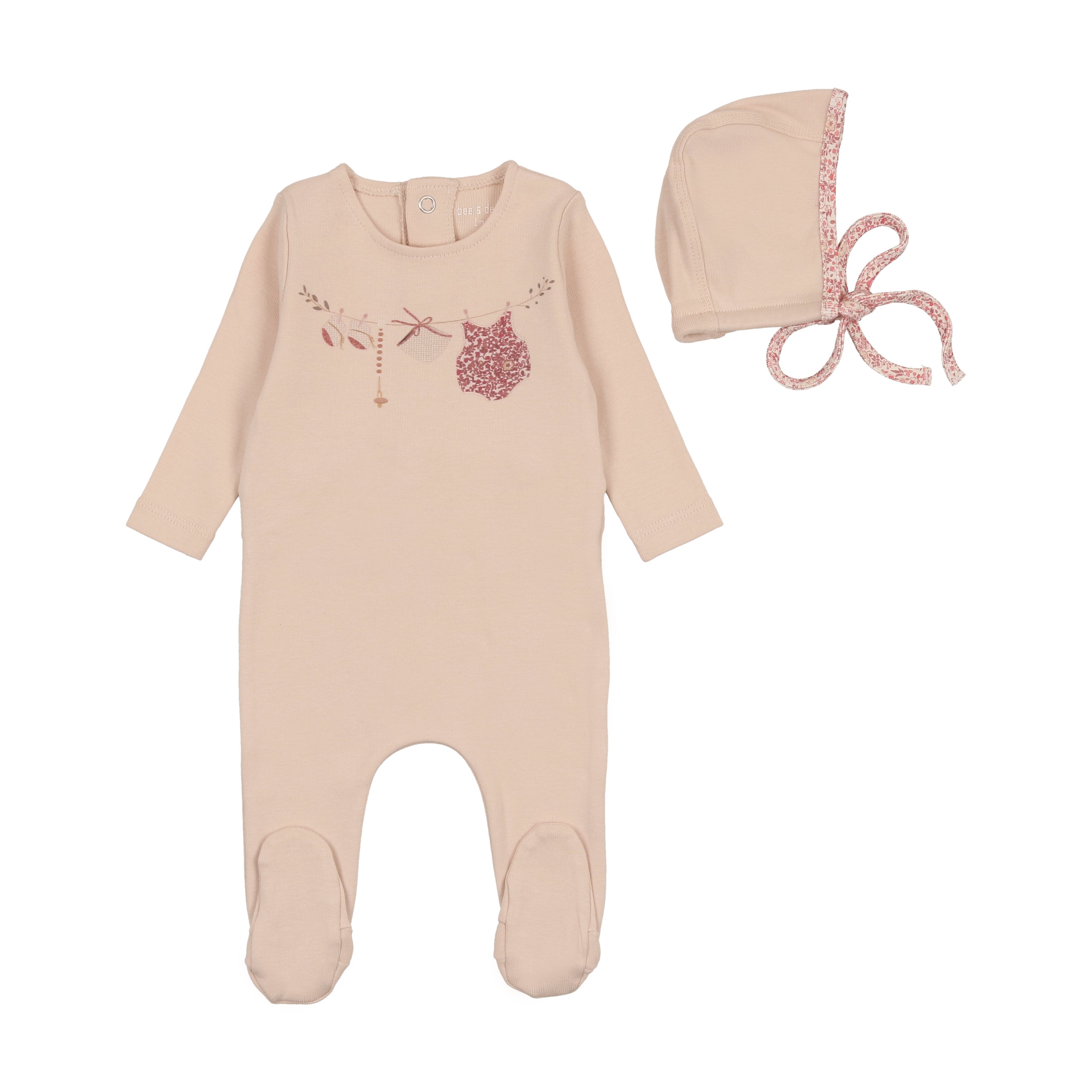 Bee And Dee My Little Clothesline Footie Set – flamingobabychild