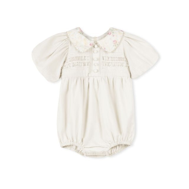 Madeleine Floral Collar Romper – flamingobabychild